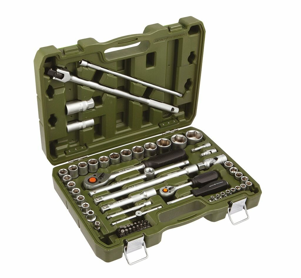 Набор головок и принадлежностей 1/4", 1/2"; 62 предм, Дело Техники, 620762.