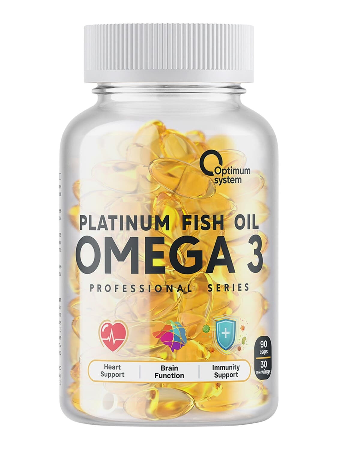 Optimum System Omega-3 Platinum Fish Oil, Рыбий жир с Омега 3-С 1000 мг 90 капсул