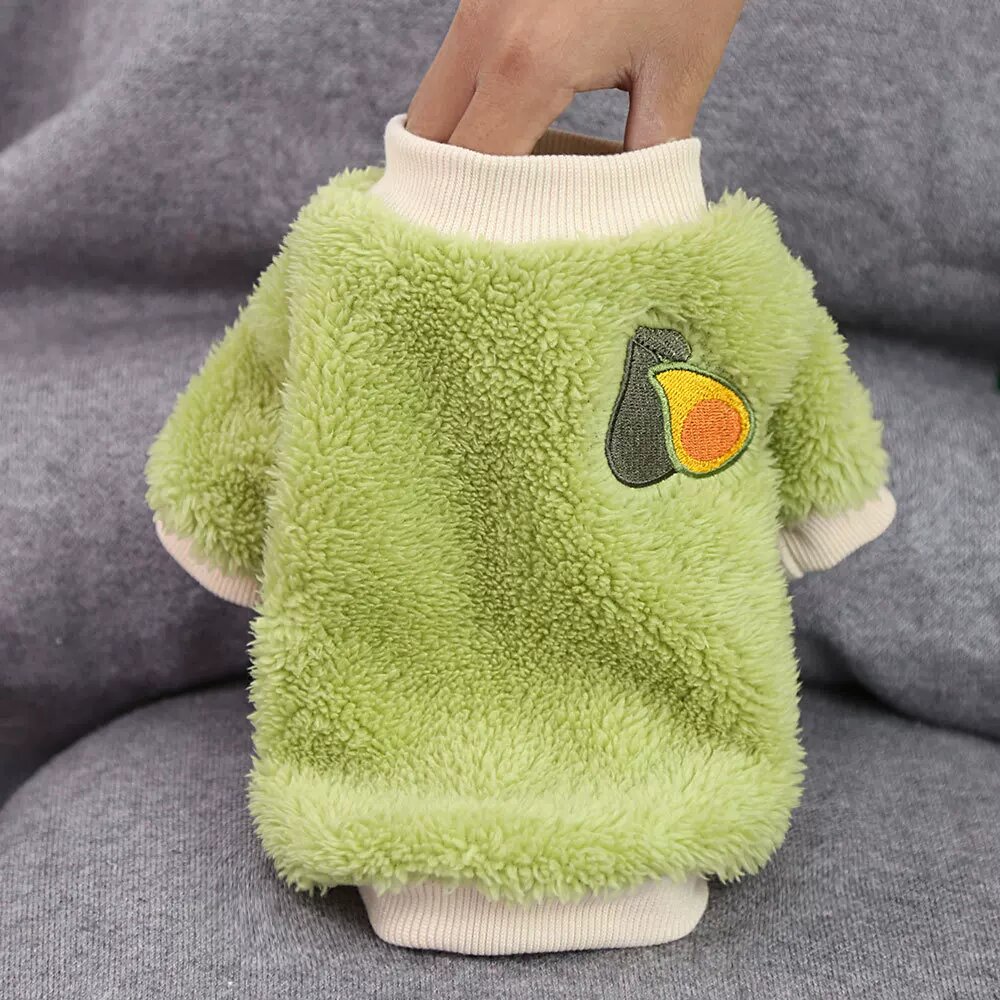 Avocado зимняя шерстяная кофта для маленьких собак размер S грудь 32 см спина 20 см рекомендуемый вес 2-4 фунта