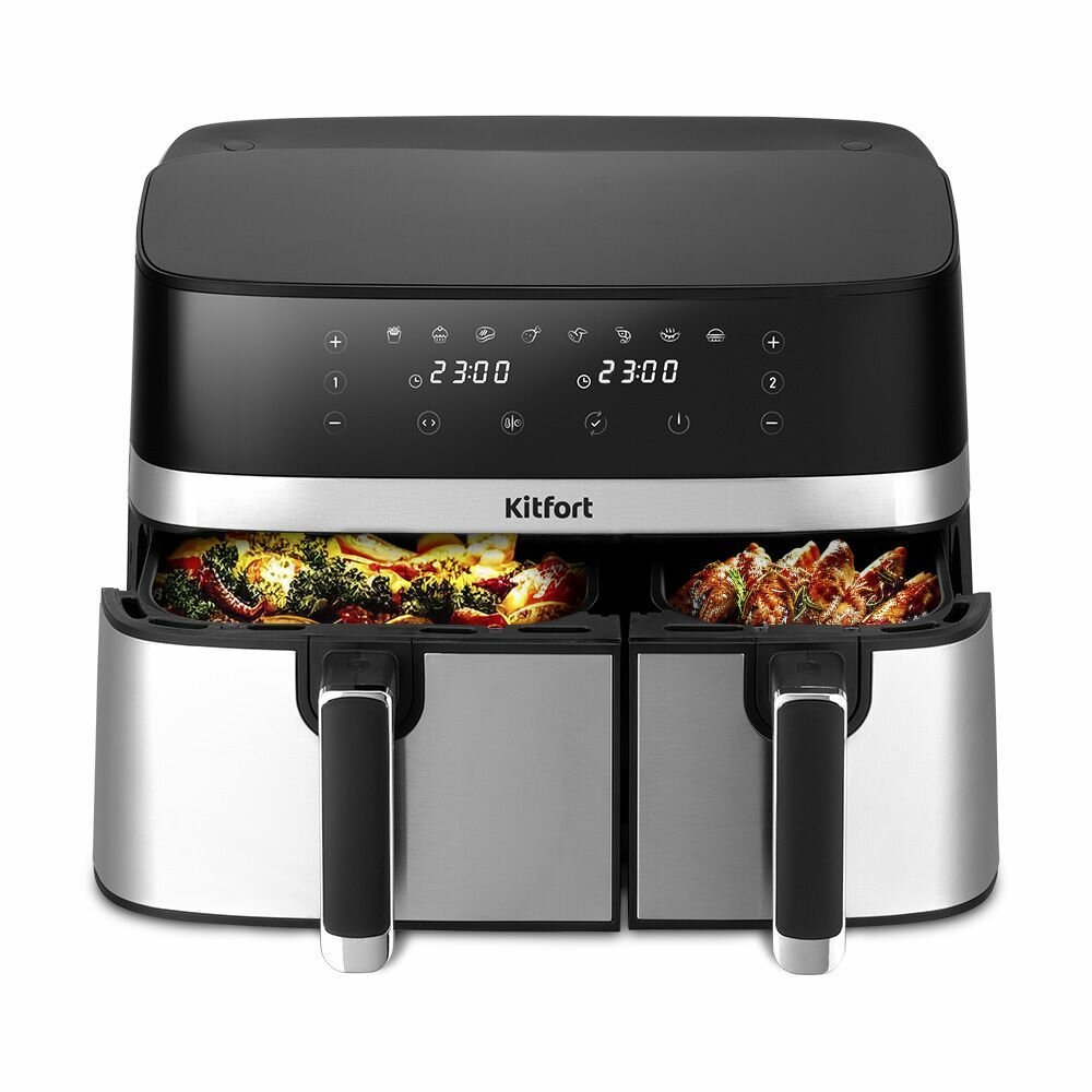 Аэрогриль Kitfort КТ-2261, серый металлик