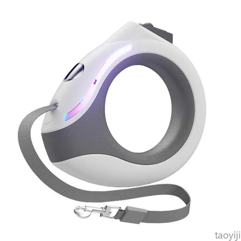 Поводок для домашних животных регулируемый taoyiji, с подсветкой и автоматической рулеткой, для прогулок