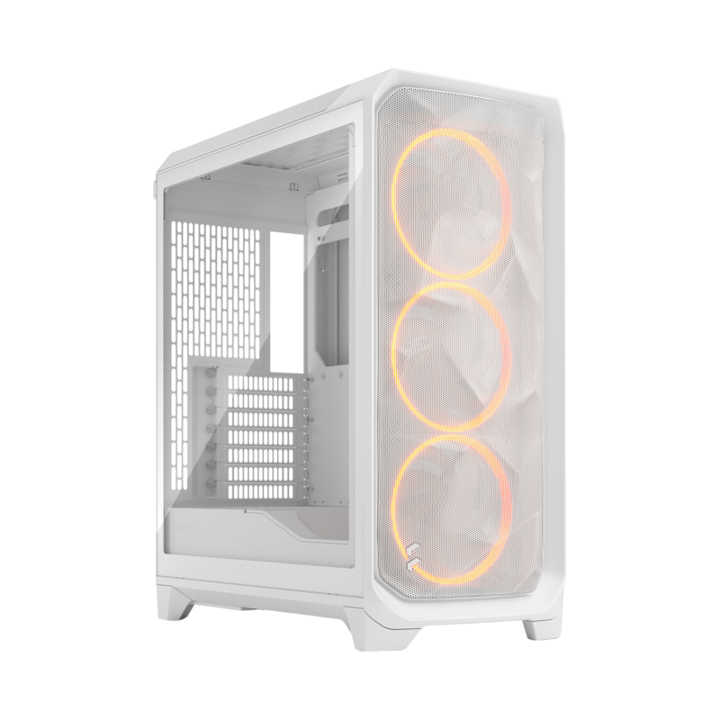Корпус ПК без блока Case Fractal Design Meshify 3 RGB TG Clear Tint, Midi-Tower, 3x140mm ARGB, 2xUSB-A 3.2 + 1xUSB 3.2 Type-C E-ATX, ATX, mATX, mITX, White