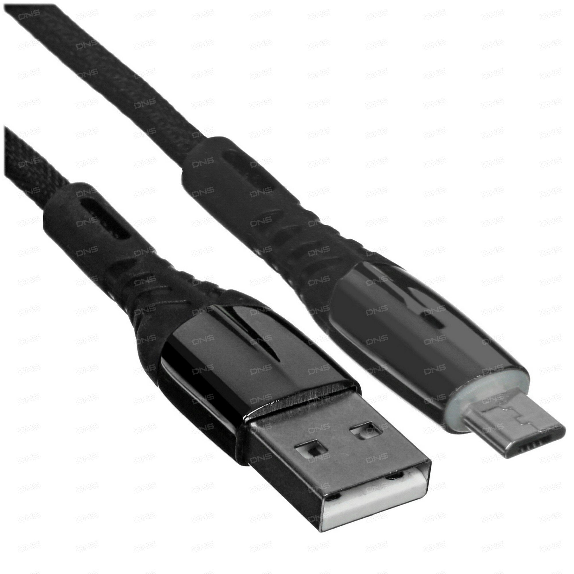 Кабель круглый KEYRON micro USB - USB 2.0 Type-A черный 1.5 м