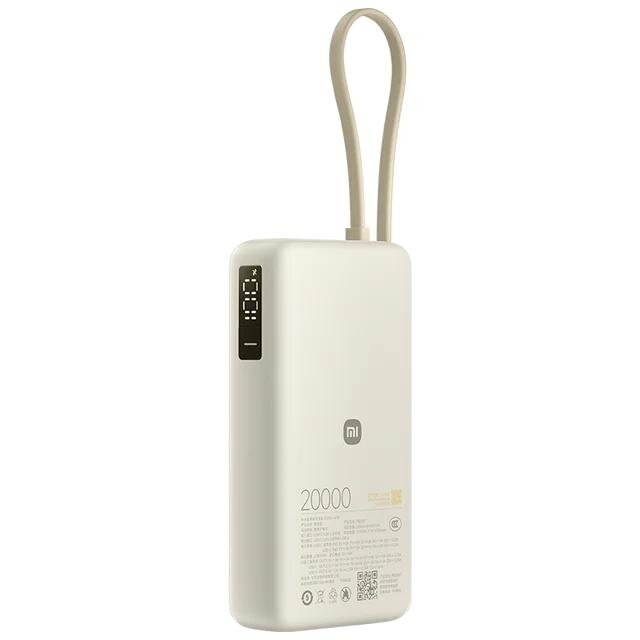 Внешний аккумулятор Mi Power Bank With Cable USB-C 20000mAh 67W (PB2067) Light Grey, версия CN