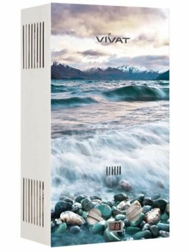 Газовая колонка VIVAT GLS 20-10 M NG с изображением - волны у берега