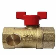 Кран шаровой муфтовый полнопроходной со спускным устройством (бабочка) кшдп PPA DN15 PN16