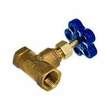 Вентиль запорный муфтовый полнопроходной синий 1 1/2" 15Б3р AQUALINK