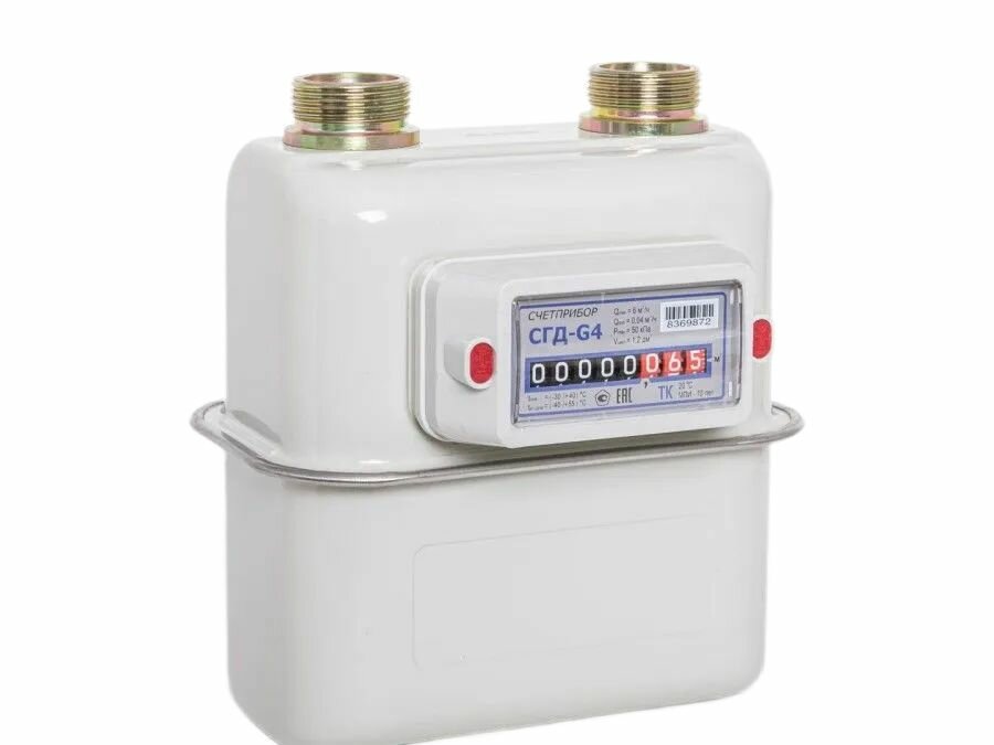 Счетчик газа Счетприбор СГД-G 4Т межосевое 110 мм, левый, термокорр. 3/4" (слева направо)