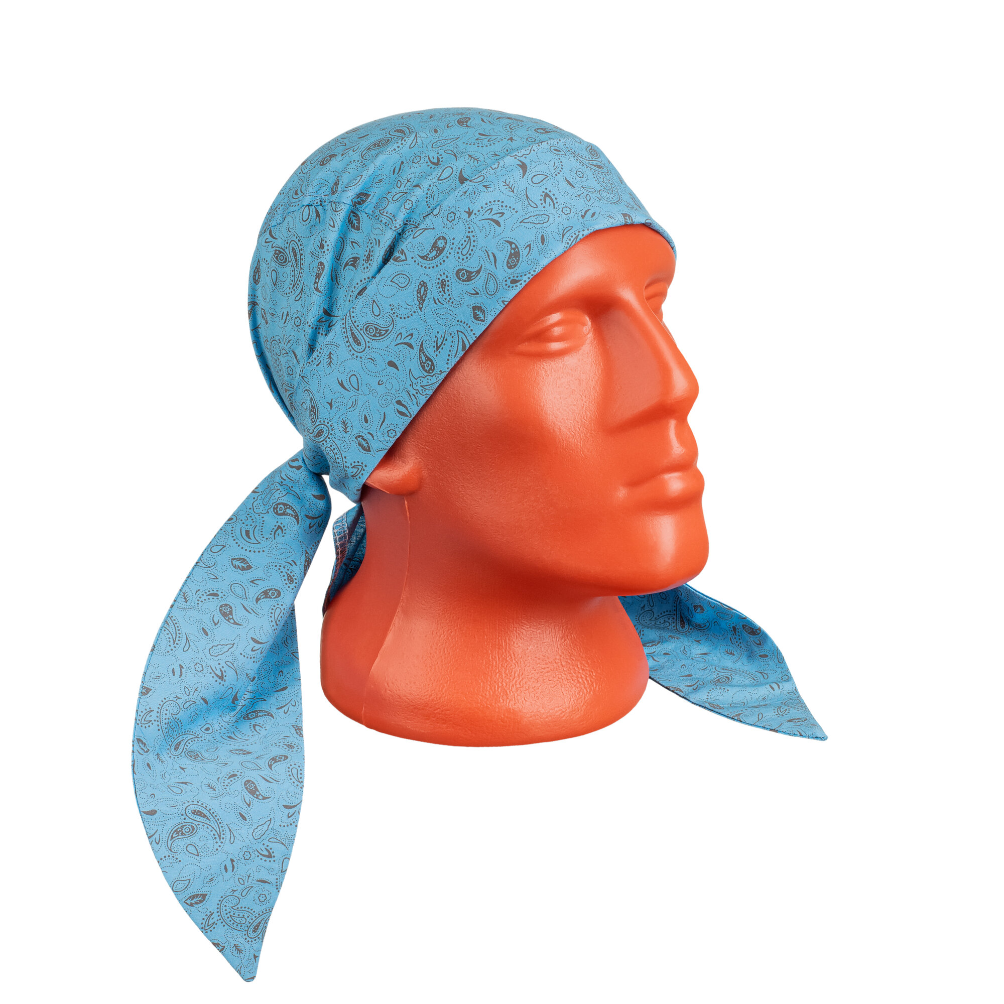 Бандана поплин DECORATOR, универсальная, защита от солнца и пота, всесезонная, one size, хлопок/эластан, голубые огурцы