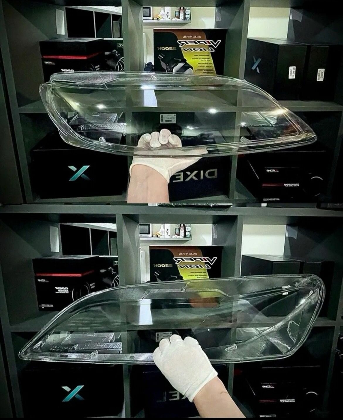 Стекла фар для Mazda 6 GG 2002-2008 Комплект / Стекла на Мазда 6