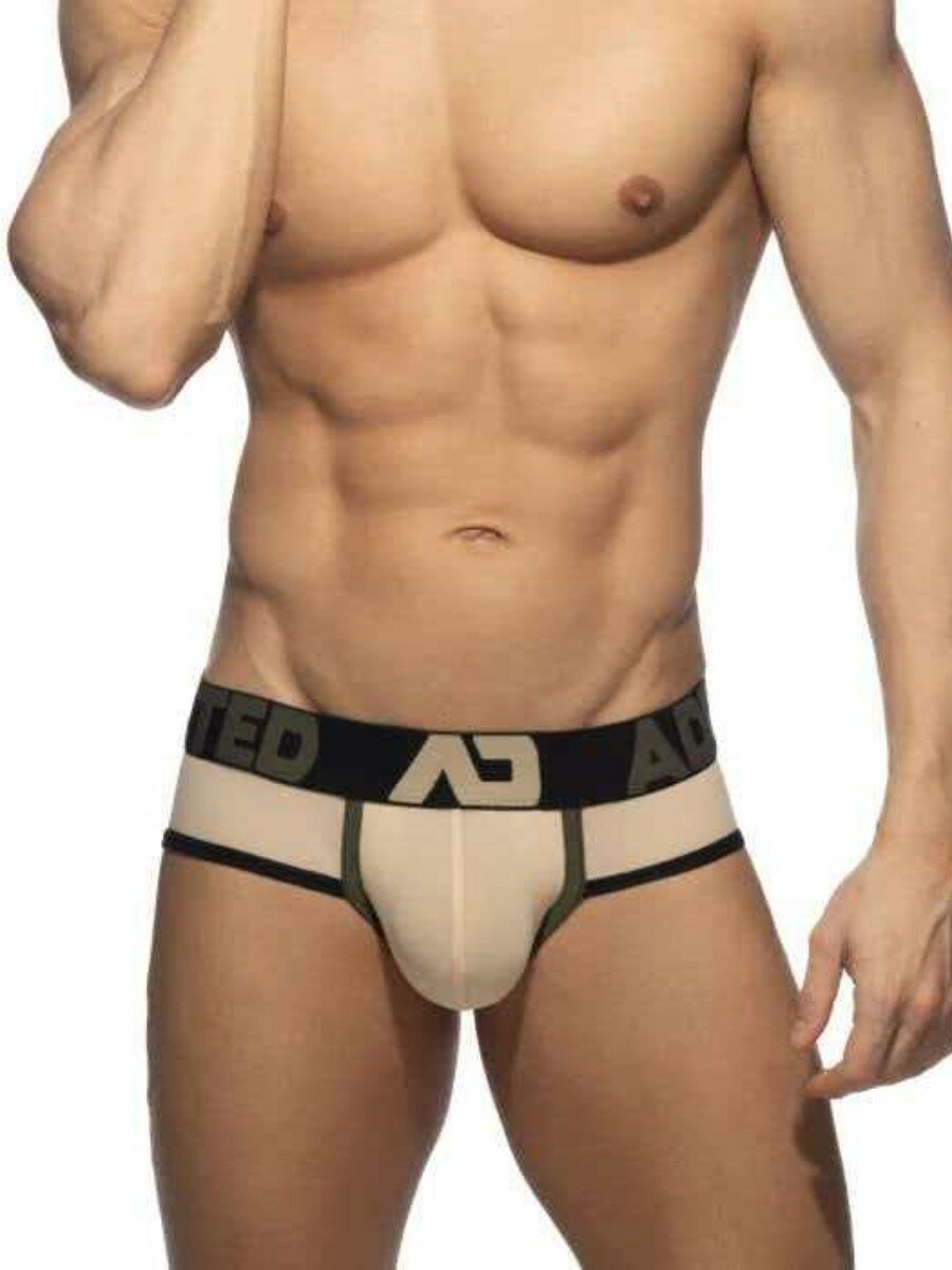 Мужские трусы брифы бежевые с пуш-ап Addicted AD1080-20 XL (50)