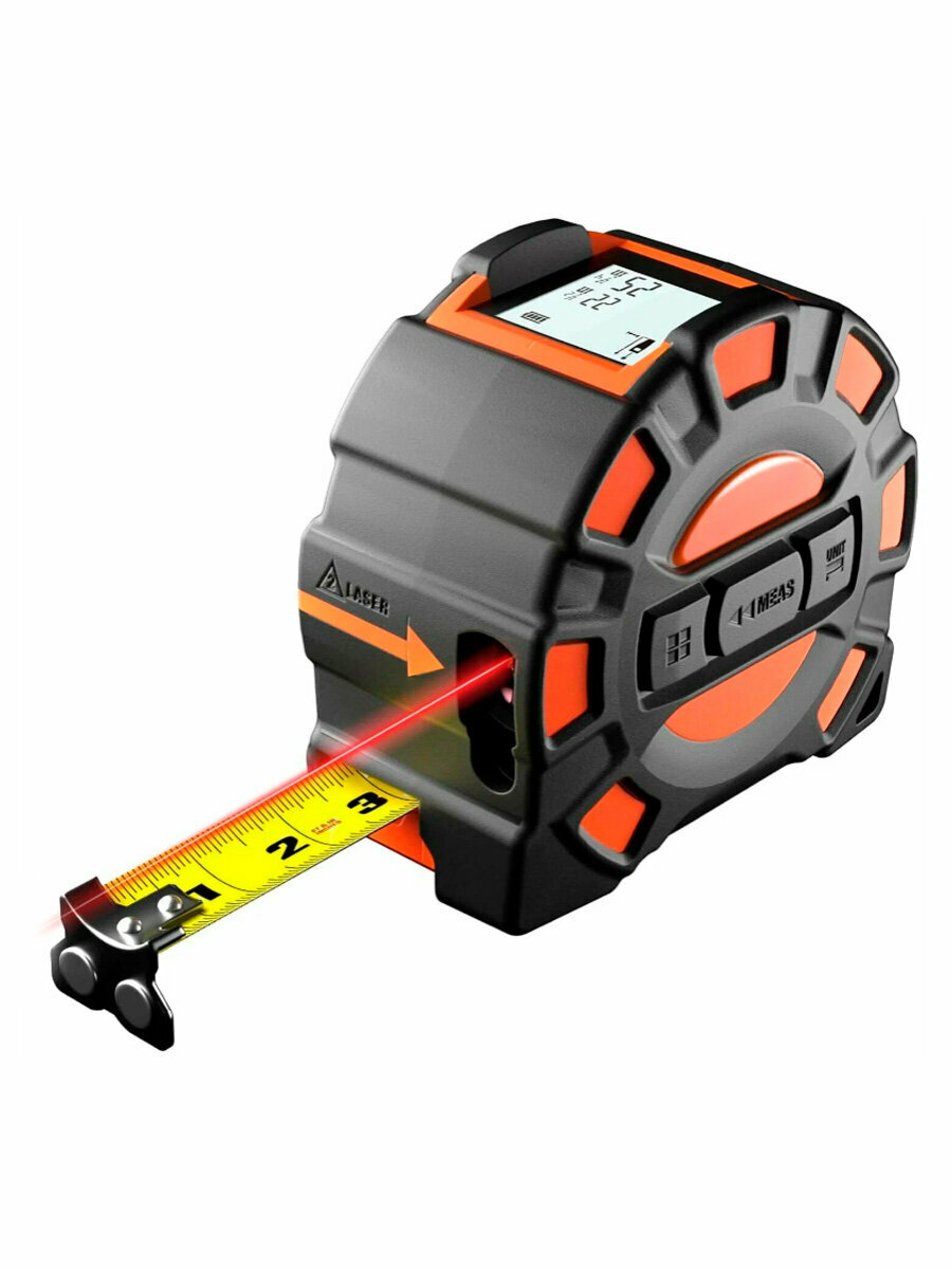 Рулетка с лазером и дисплеем Gusbon Mileseey Laser Tape Measurer 2 in 1 40m (DT11) Orange