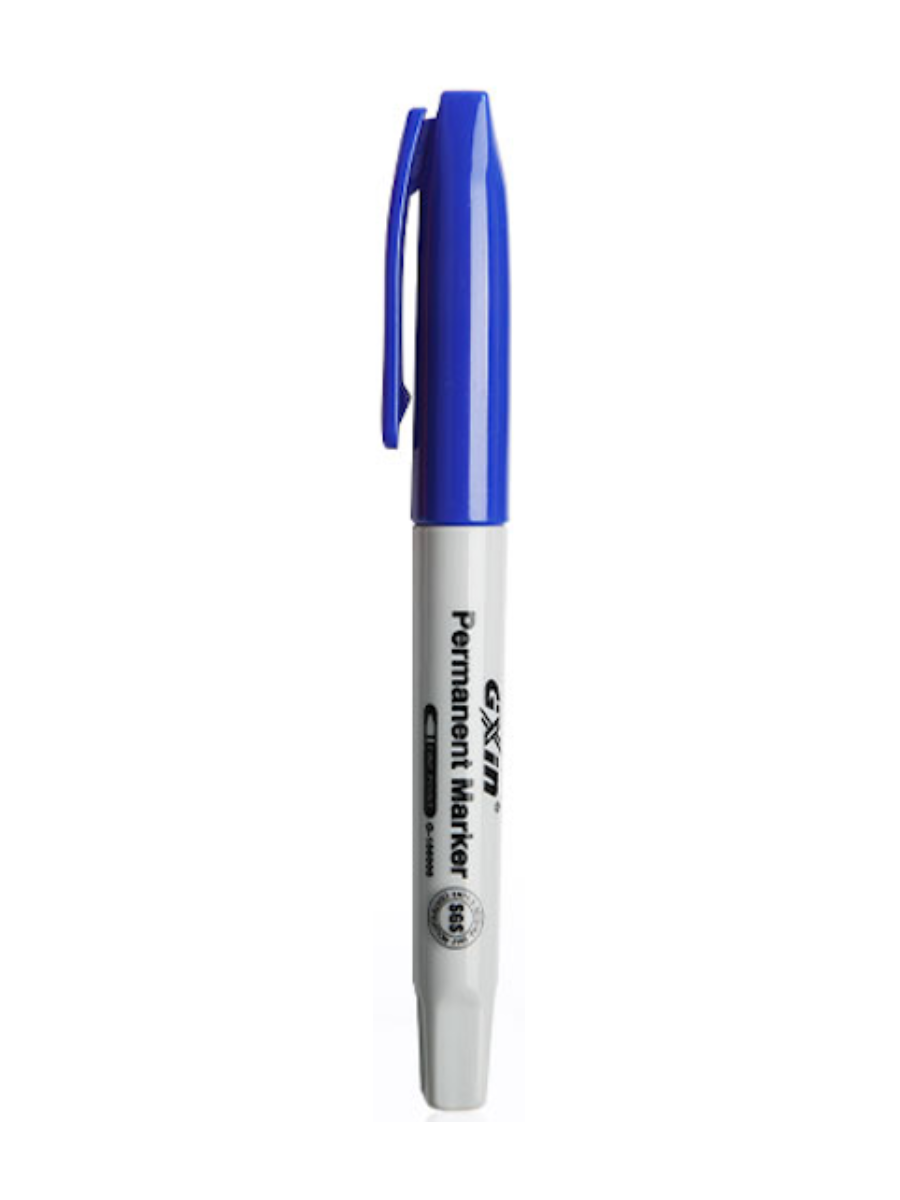 Маркер перманентный Gxin G-106000, синий, 1-2 мм, 1 шт.
