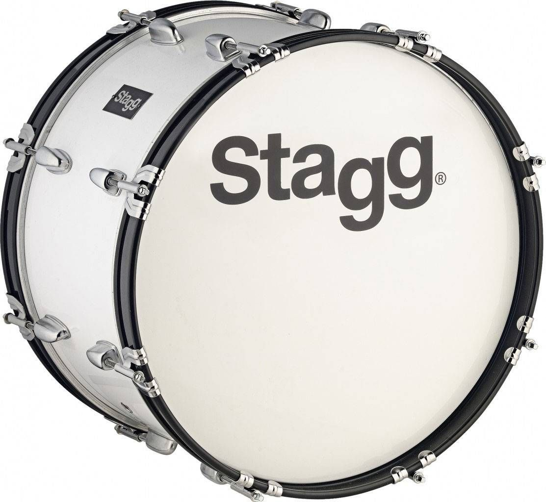 STAGG MABD-2012 - Маршевый бас-барабан 20" x 12". Цвет белый, черный обруч.