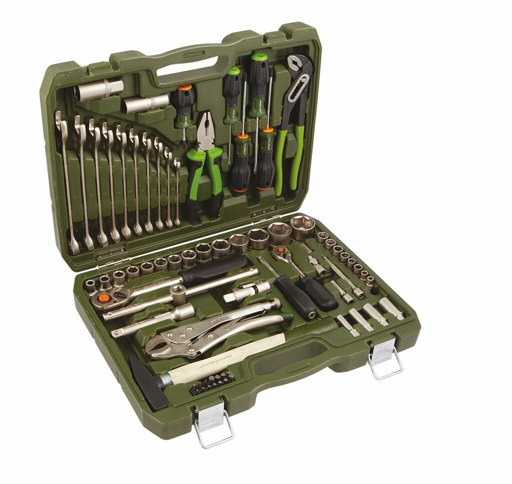 Набор головок с инструментом 1/4", 1/2" 72 предм. , 620772, Дело Техники, кейс.