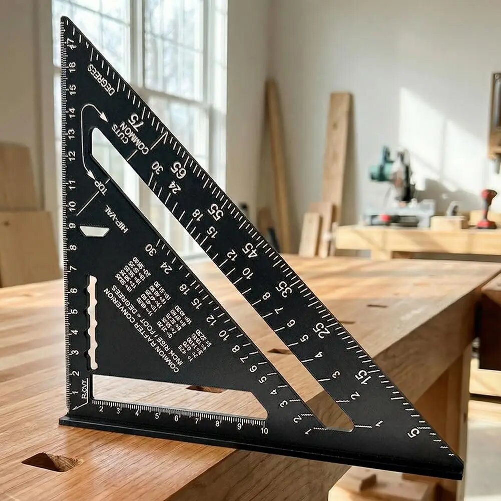 7-дюймовый многофункциональный треугольный угольник из алюминия Black