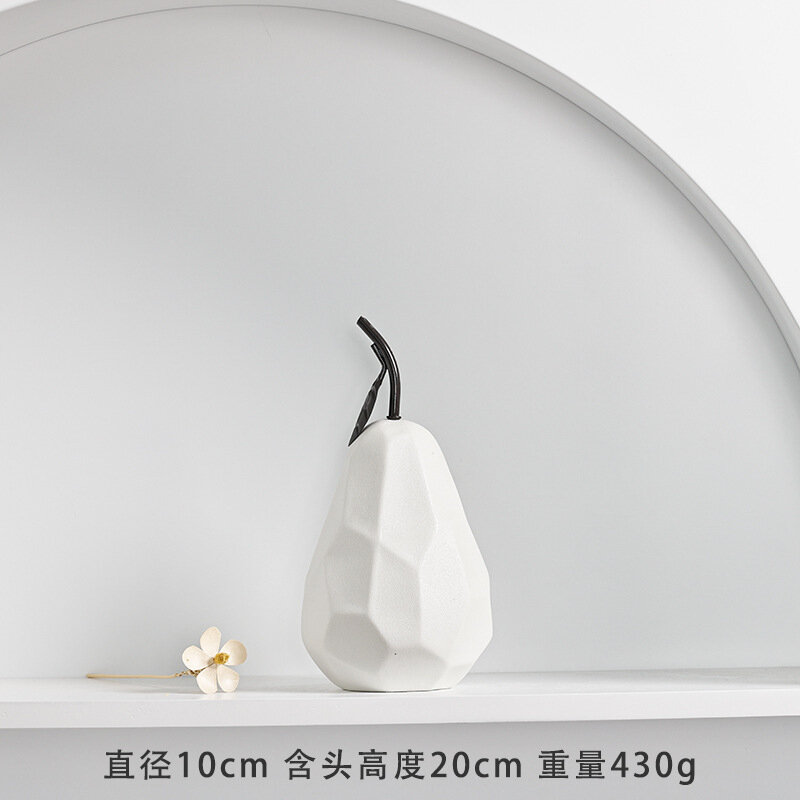 Керамическое украшение в виде яблока и груши в стиле ваби-саби от Longli, простой декор для гостиной, тумбы под телевизор, предмет декора для дома, элемент для демонстрации фруктов.