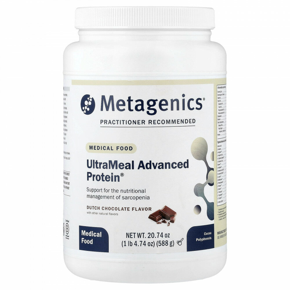 Metagenics, Medical Food, UltraMeal Advanced Protein®, голландский шоколад, 588 г (1 фунт, 4,74 унции)