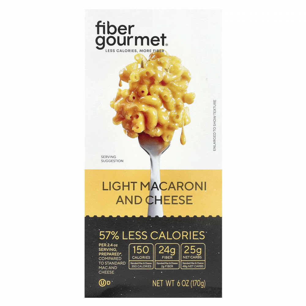Fiber Gourmet, Легкие макароны с сыром, 170 г (6 унций)
