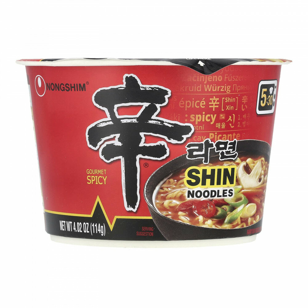 Nongshim, Shin Noodles, Gourmet Spicy, 114 г (4,02 унции)