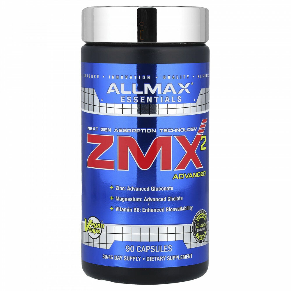 ALLMAX, ZMX2, хелат магния с улучшенной усвояемостью, 90 капсул