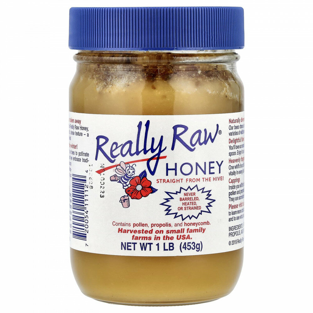 Really Raw Honey, Мед, 453 г (1 фунт)