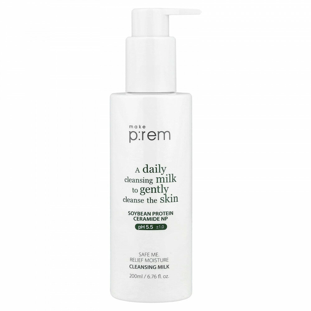 Make p: rem, Защитите меня. очищающее молочко Relief Moisture, 200 мл (6,76 жидк. унции)