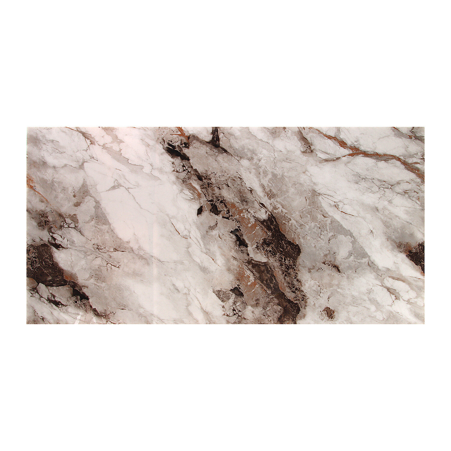 Панель стеновая Grace Самоклеящаяся с декором под мрамор Тонье, размер 300х600 мм, в упаковке 6 штук