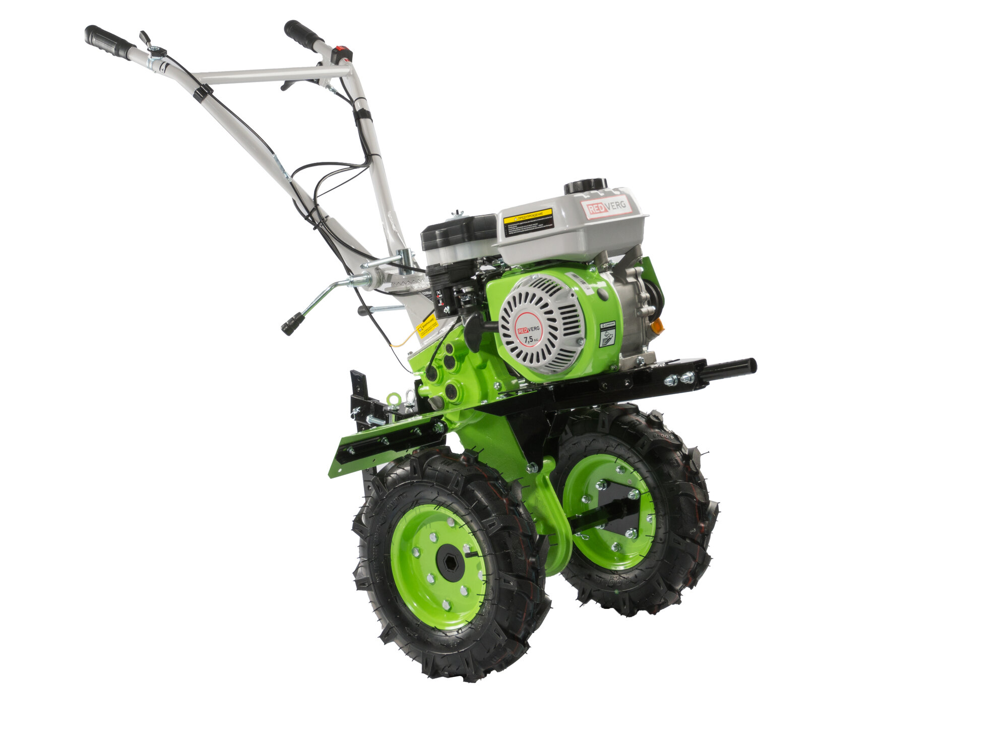 Мотоблок RedVerg Муравей-3К 212cc, с колесами, ременной привод, 3 передачи, 24 фреза