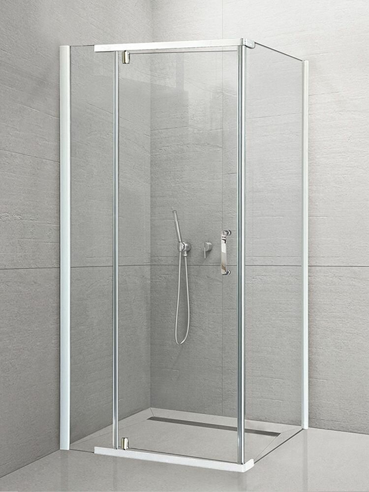 Душевой уголок Royal Bath стекло прозрачное профиль белый 6мм прямоугольник 90х70х200