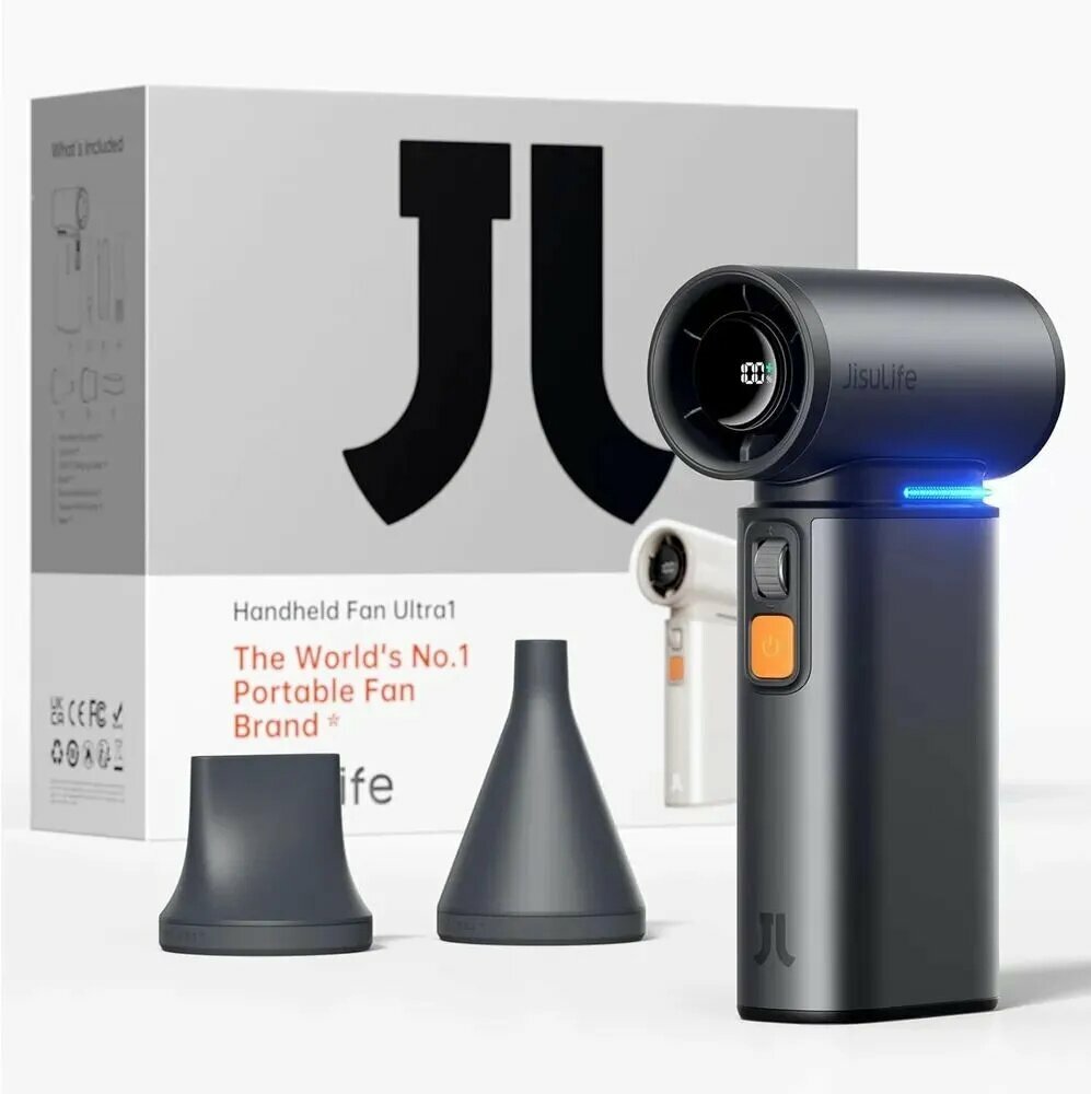 JISULIFE Портативный вентилятор JISU, серый