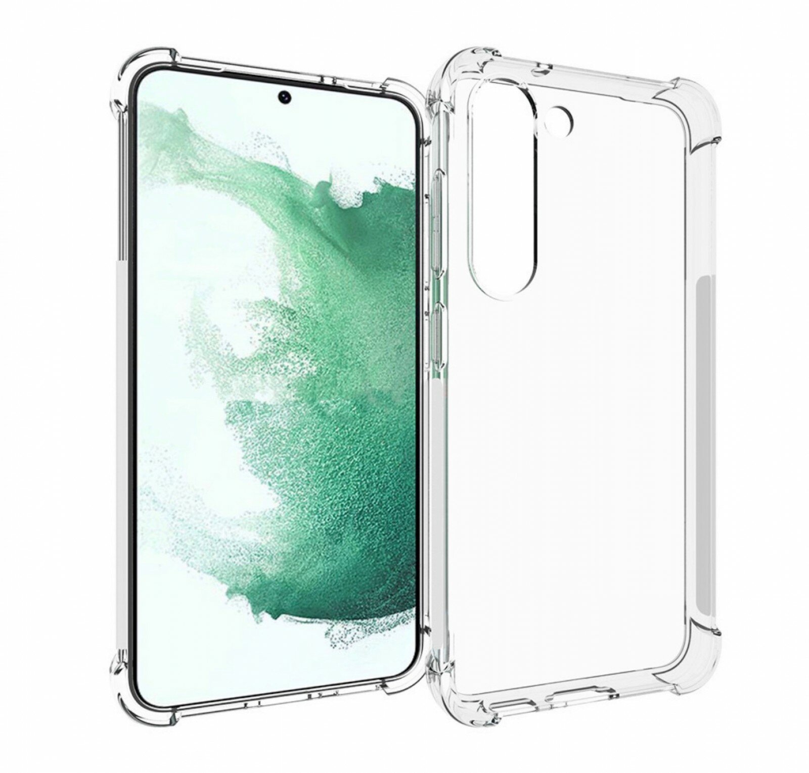 Чехол-бампер MyPads Tocco для Samsung Galaxy S23 Plus + прозрачный с усиленной защитой углов