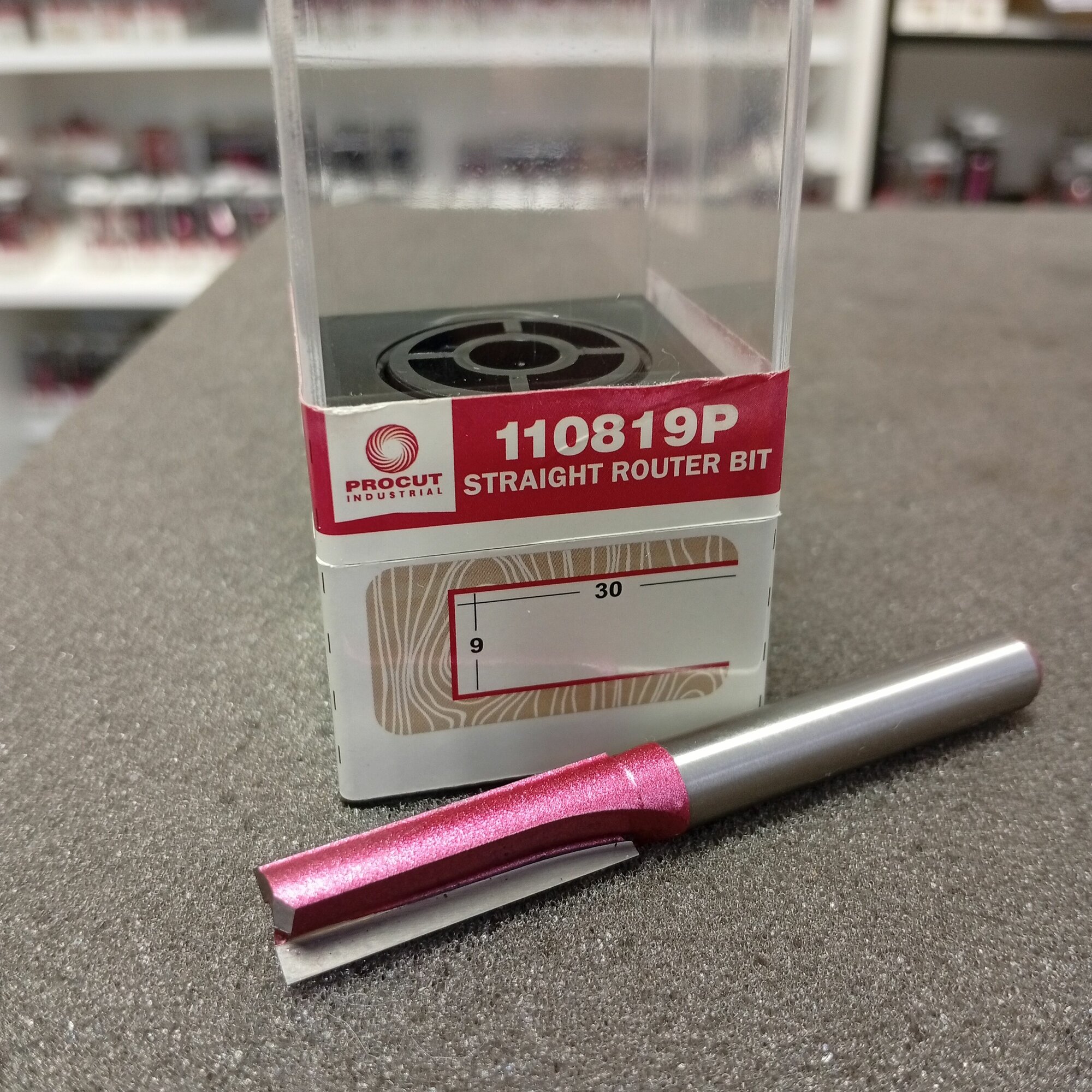 Фреза пазовая 9мм без врезного зуба ( проф. серия) Z 2 D 9x30x75 S 8 PROCUT