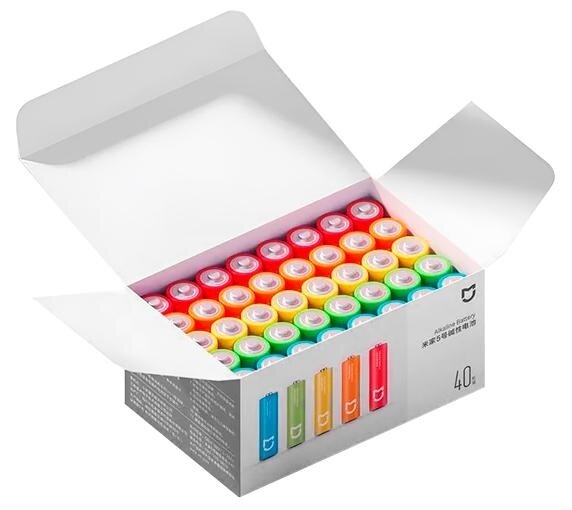 Батарейки алкалиновые Xiaomi Mijia Rainbow No.5 AA BHR6739CN, 40 шт, CN