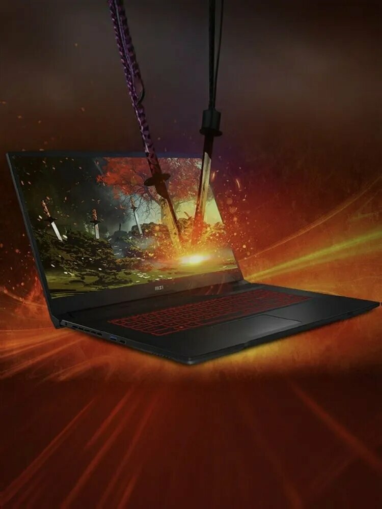 MSI Katana GF66 Игровой ноутбук 15.6", Intel Core i5-11400H, RAM 32 ГБ, SSD 512 ГБ, NVIDIA GeForce RTX 3050 для ноутбуков (4 Гб), Windows Home, Русская раскладка