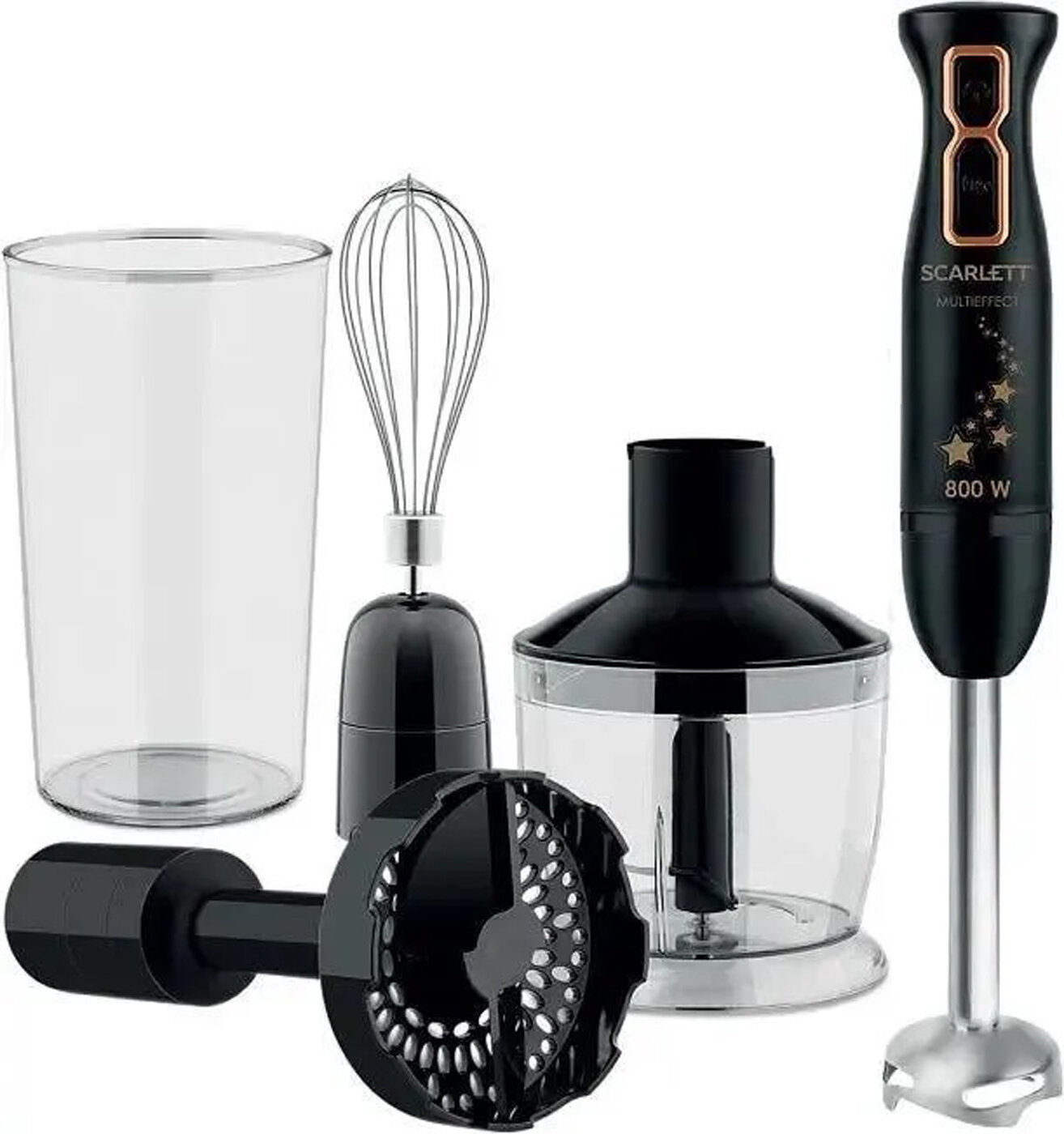 Блендер Scarlett SC-HB42M45, мощность 1300 Вт, 2 скорости, черный