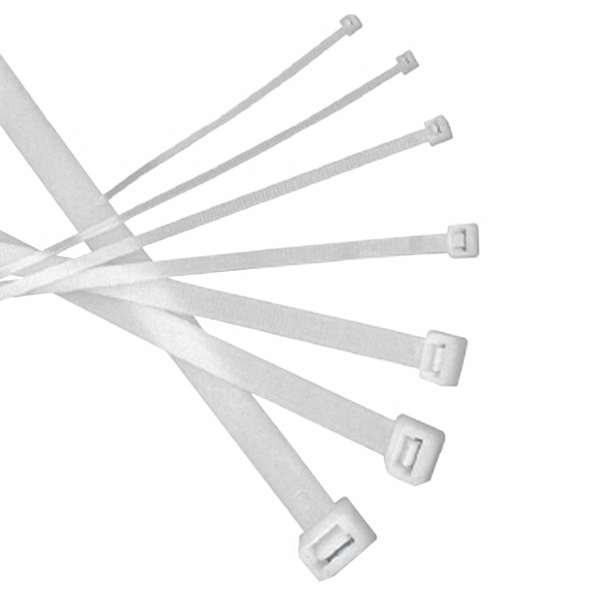 Хомут АСРемХомут Нейлоновый, размер 2,5х200 мм, белый цвет, 100 штук
