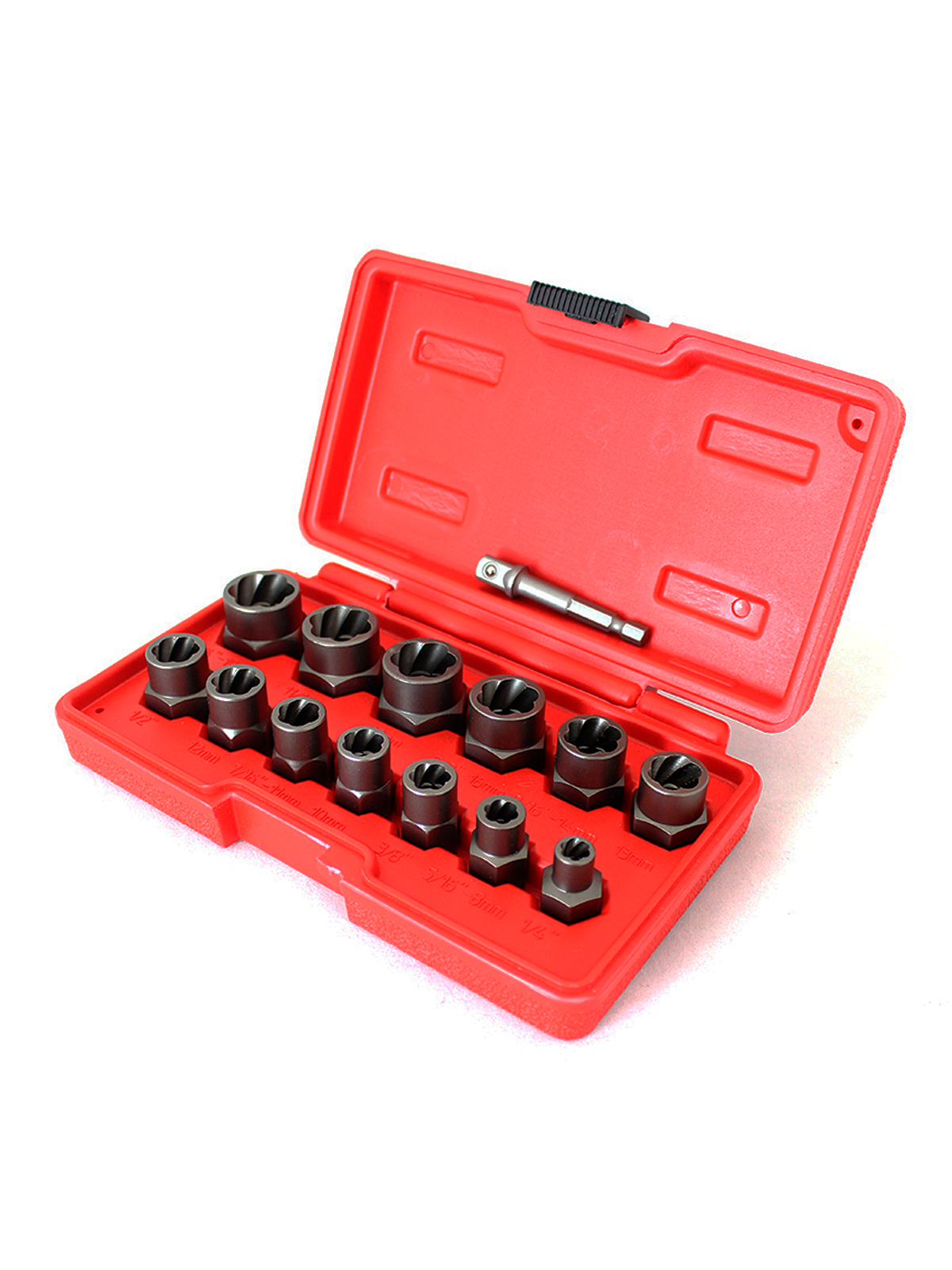 Экстракторы для болтов и гаек с адаптером, набор 8-19 мм WIEDERKRAFT WDK-65482