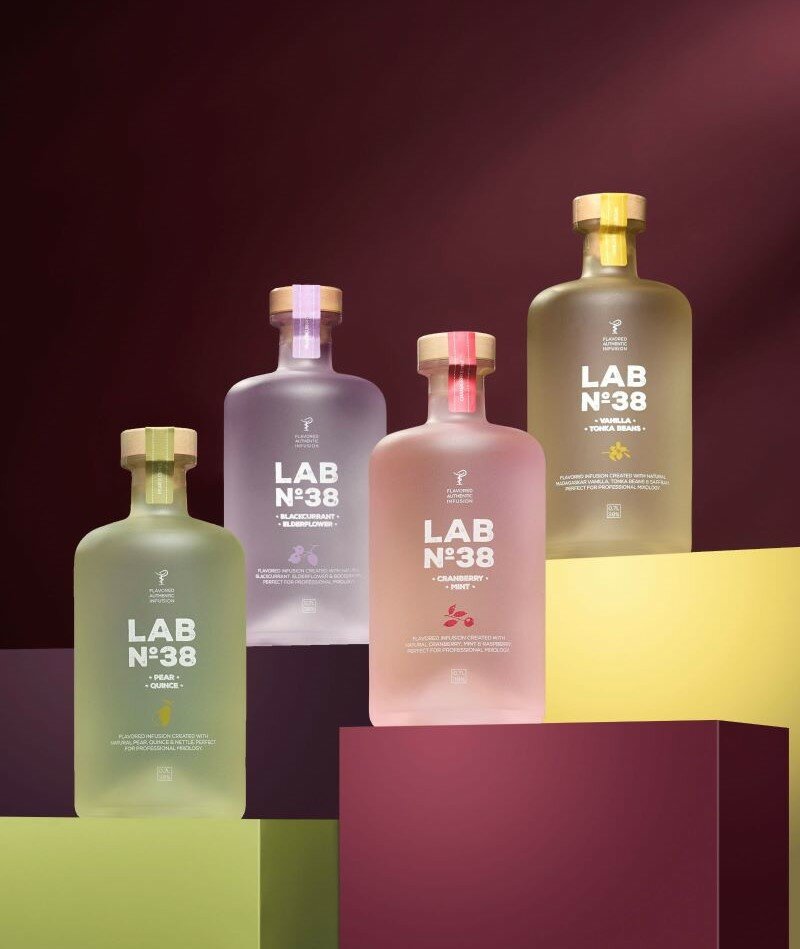 Вкусовая водка LAB№38, груша, айва, 0.7л