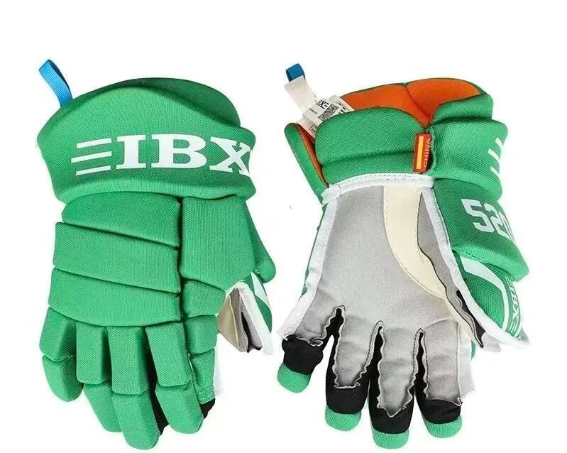 Краги хоккейные IBX взрослые зеленые универсальный размер для хоккея