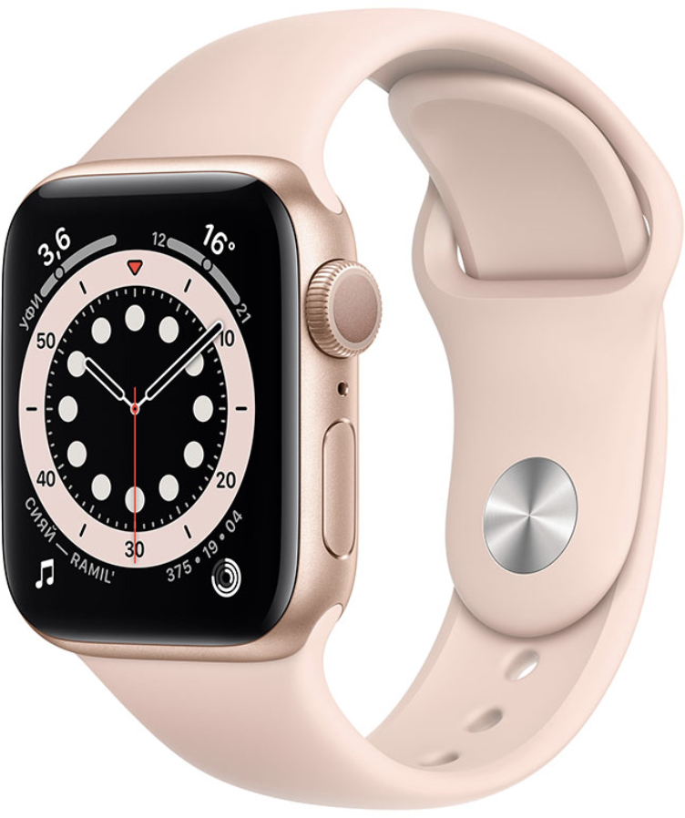 Смарт-часы A pple Watch Series 6 GPS 40mm Aluminum Case with Sport Band Pink Sand, рефурбишрованный