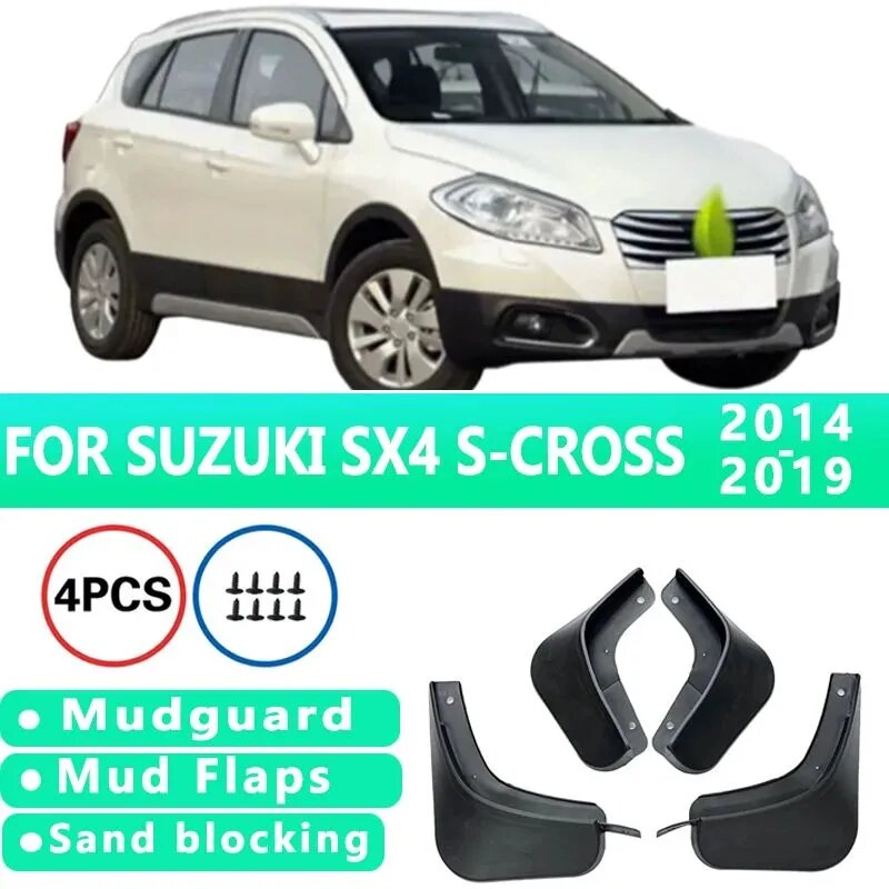 Брызговики, арт. SUZUKI SX4 S-CROSS Sx4 Crossover 2014-2019 Брызговики передние и задние крылья автомобильные аксессуары