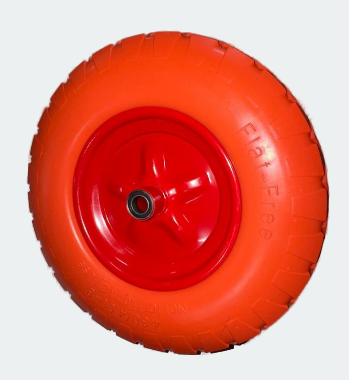 Колесо для тачки викарт 370х75 мм , на ось 12 мм , бескамерное с подшипником