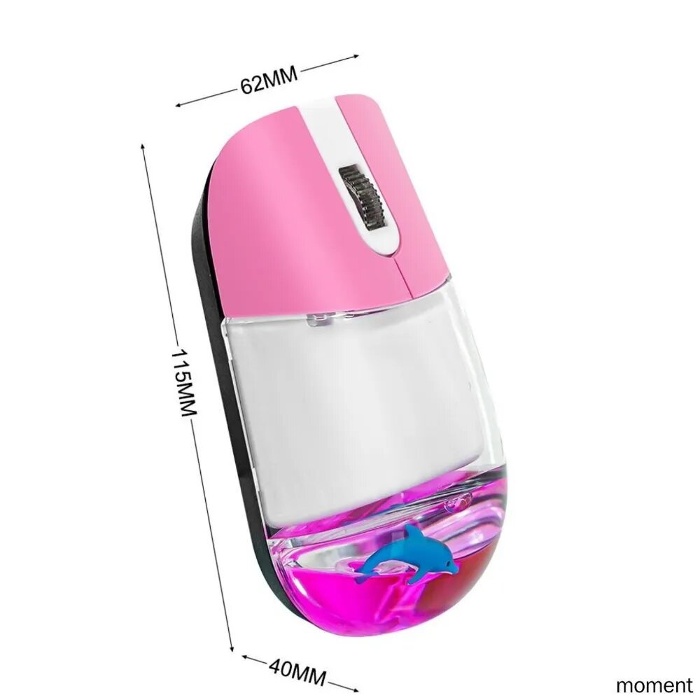 Беспроводная мышь Floating aquariums Animal Wireless Mouse, белого цвета с фигурками пингвинов, креативный дизайн — фото 1