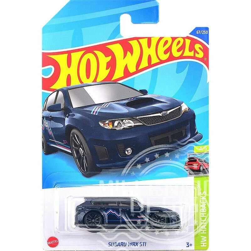 Hot Wheels 1:64 Subaru WRX STI, Литая модель, Игрушечный автомобиль(Субару STI синий)