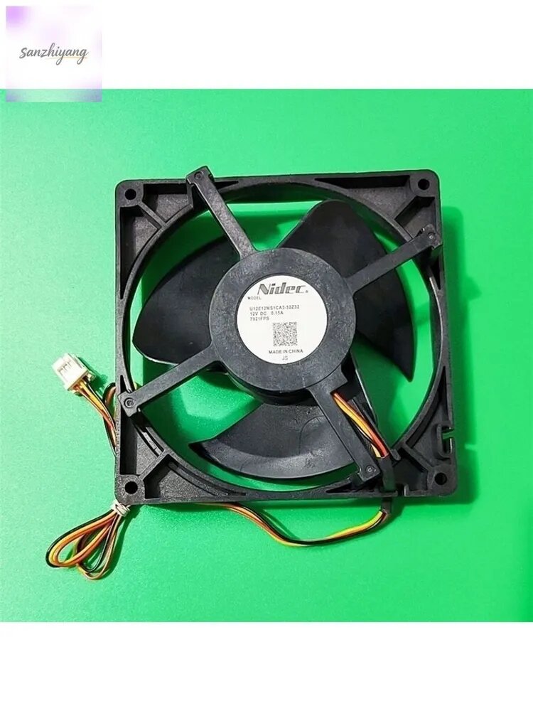 Вентилятор для холодильника Haier, Nidec U12E12MS1CA3-52Z32 DC12V 0.15A, вентилятор обдува 0804H P4 с 3 проводами и фишкой запчасть для замены и ремонта холодильника