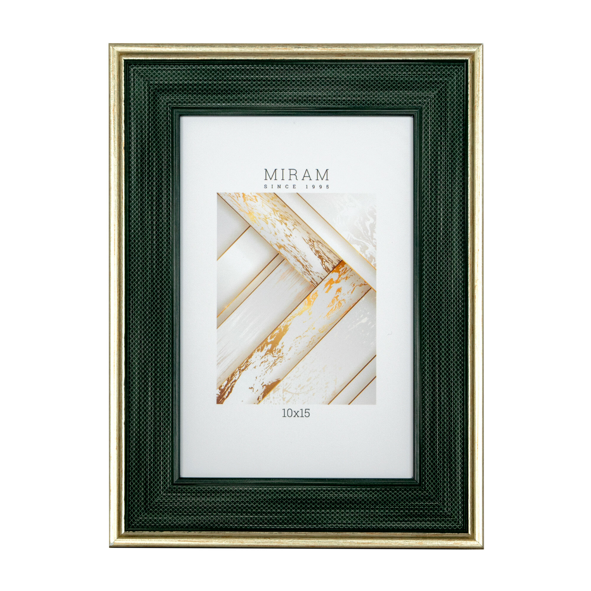 Фоторамка мирам 100х150мм зеленая пластик