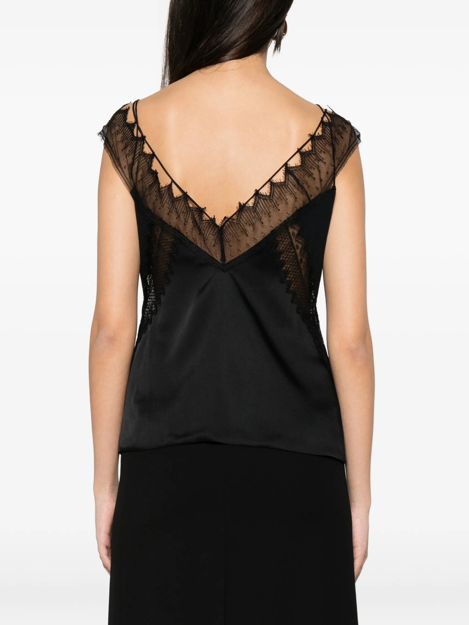 Топ Tom Ford Lace-trim satin top, размер 40 EU — фото 1