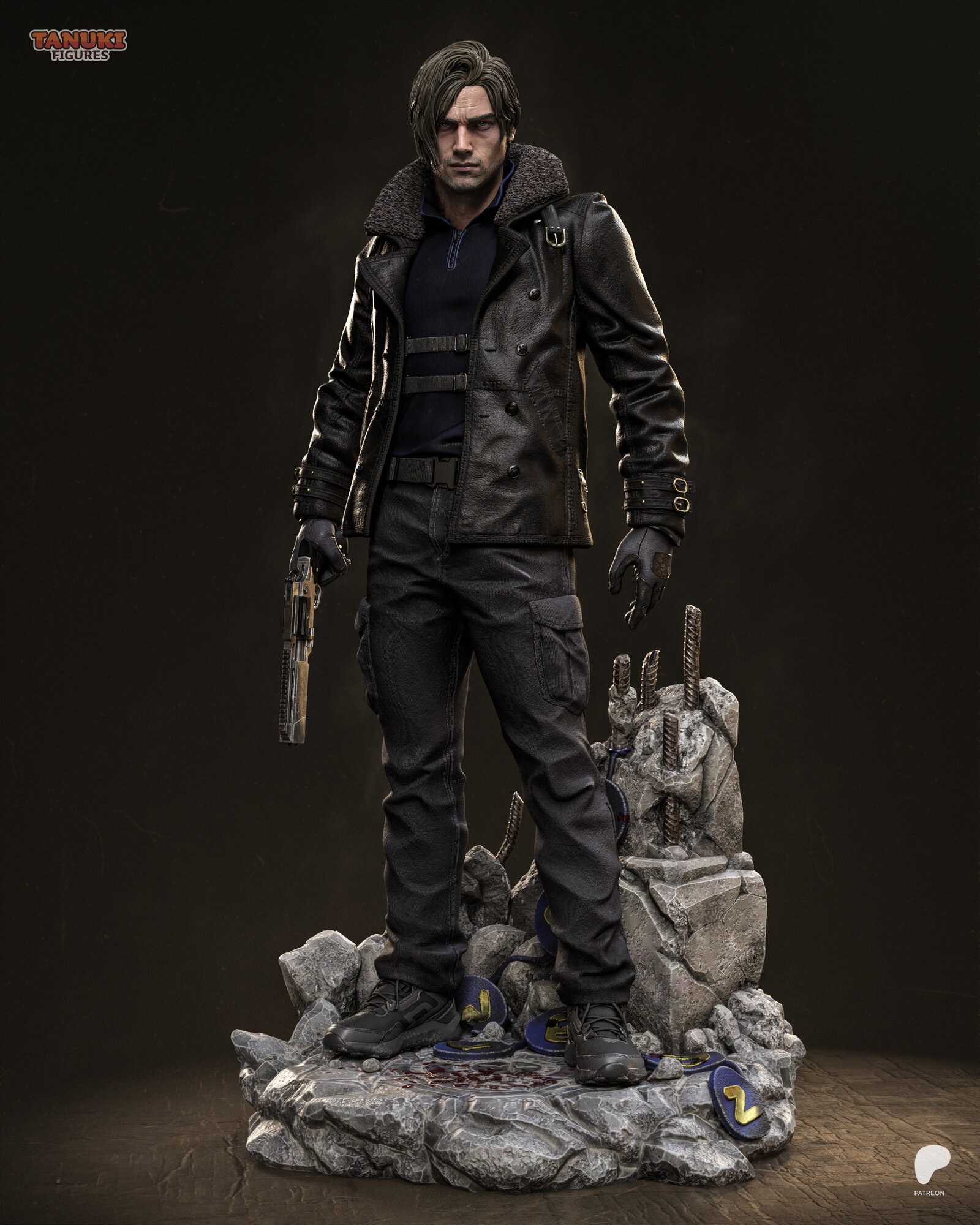Фигурка для покраски "Леон Кеннеди / Leon Kennedy" (Resident Evil Requiem), коллекционная, 19см