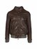 Куртка al duca d'aosta Ribbed-trim leather jacket, размер 48